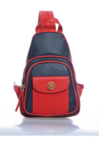 U.s. Polo Assn. US21301 Lacivert-Kırmızı Kadın Sırt Çantası