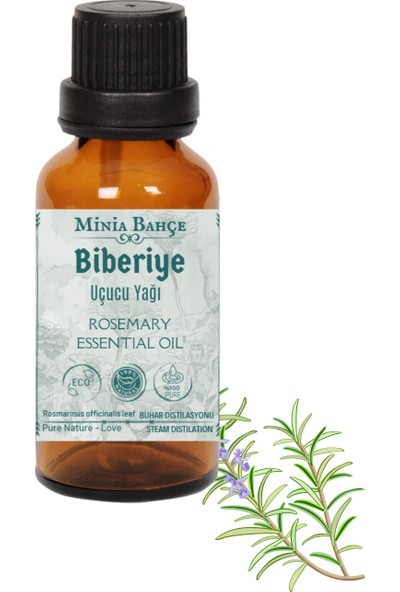 Minia Bahçe Biberiye Uçucu Yağı 10 ml Minia Bahçe Biberiye Uçucu Yağı 10 ml