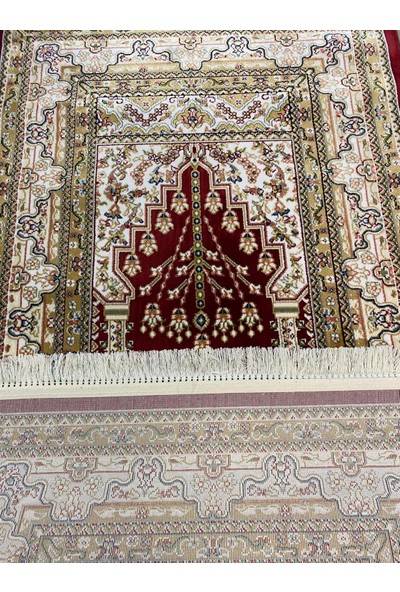 Bambu İpekli Seccade Bordo Namazla Bambu İpekli Seccade Bordo Namazla