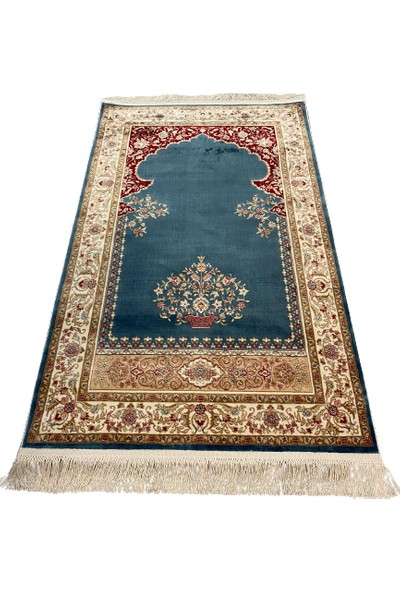 İpek Seccade Parlak Özel Tezgah Namazla Lacivert Seccade İpek Seccade Parlak Özel Tezgah Namazla Lacivert Seccade