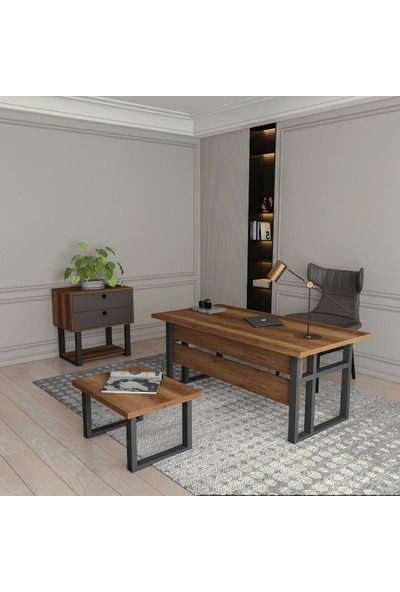 Robin Home Vivaldi Ofis Büro Masa Takımı Masa + Sehpa + Keson Barok