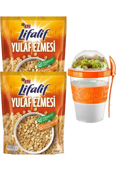 Eti Lifalif Yulaf Ezmesi 500 gr 2'li + Mug