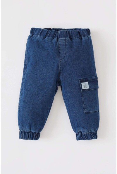 DeFacto Erkek Bebek Esnek Belli Cepli Polar Astarlı Jean Pantolon V5460A221WN