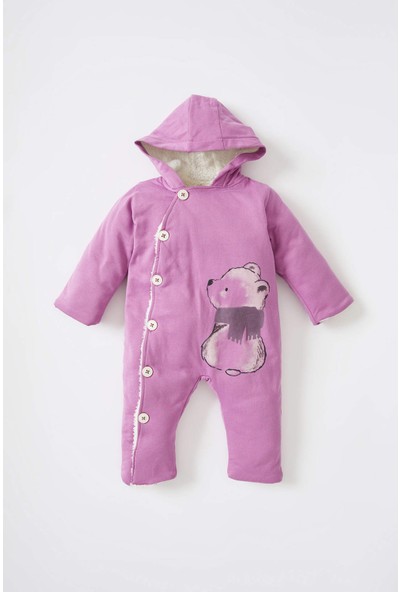 DeFacto Kız Bebek Uzun Kollu Yeni Doğan Pamuklu İçi Peluş Uyku Tulum W9213A221WN DeFacto Kız Bebek Uzun Kollu Yeni Doğan Pamuklu İçi Peluş Uyku Tulum W9213A221WN