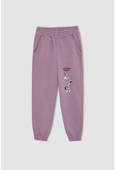 DeFacto Kız Çocuk Disney Mickey & Minnie Lisanslı Jogger Eşofman Alt V7667A621WN