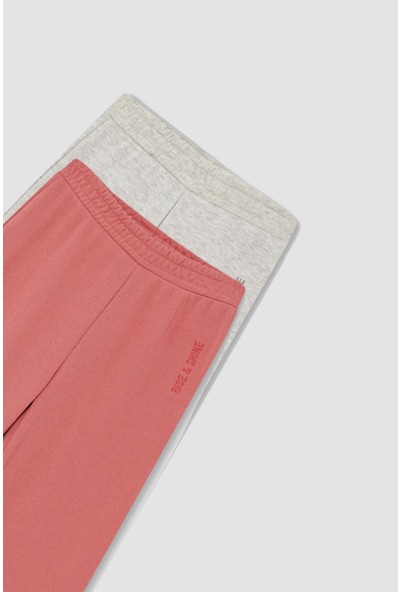 DeFacto Kız Çocuk Slogan Baskılı Palazzo 2li Eşofman Altı V8782A621WN