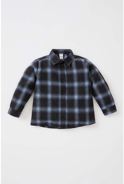 DeFacto Erkek Bebek Yılbaşı Temalı Kareli Uzun Kollu Flanel Gömlek V5445A221WN DeFacto Erkek Bebek Yılbaşı Temalı Kareli Uzun Kollu Flanel Gömlek V5445A221WN