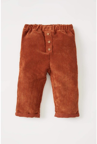 DeFacto Erkek Bebek Regular Fit Esnek Belli Kadife Pantolon W3125A221WN DeFacto Erkek Bebek Regular Fit Esnek Belli Kadife Pantolon W3125A221WN