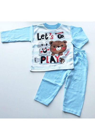 Bonibbo Bebek Penye Baskılı Pijama Takımı