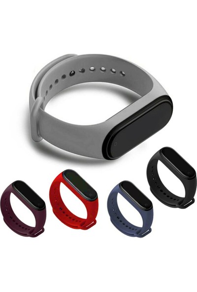Pufwin Xiaomi Mi Band 3 ve 4 Uyumlu 5'li Kordon Seti - Renkli