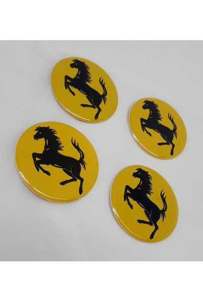 Yed Ekipman Ferrari Jant Göbeği Göbek Arması Set Sarı Alüminyum 55 mm 4'lü Yed Ekipman Ferrari Jant Göbeği Göbek Arması Set Sarı Alüminyum 55 mm 4'lü