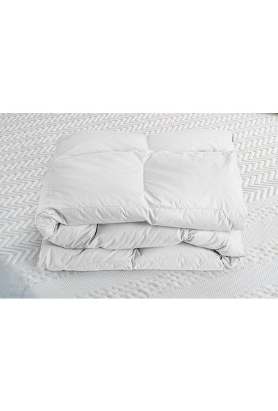 Altın Havlu Pamuk Yüzeyli Beyaz/mavi Ekose Antialerjik Bebek Yorganı