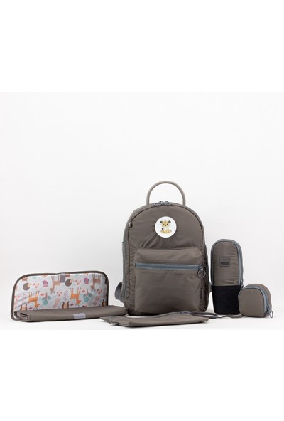 Mucco Bobi Gri Anne Bebek Bakım Çanta Seti