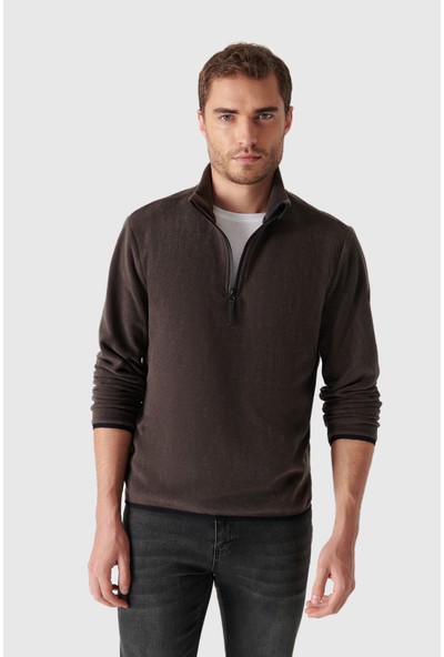 AVVA Erkek Antrasit Fermuarlı Dik Yaka Düz Polar A12Y1068 AVVA Erkek Antrasit Fermuarlı Dik Yaka Düz Polar A12Y1068