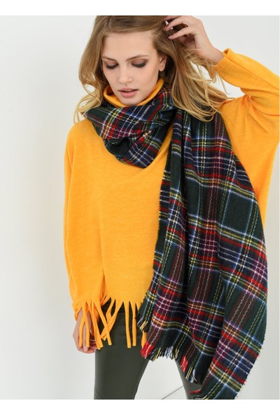 Laviyonsa Yeşil Ekose Atkı