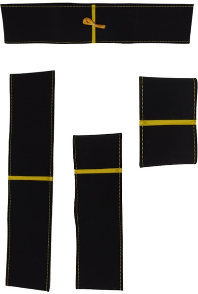 Tegin Focus 4 2015 ve Sonrası Direksiyon Kılıfı Alkantra Sarı Yüzük Sarı Ip