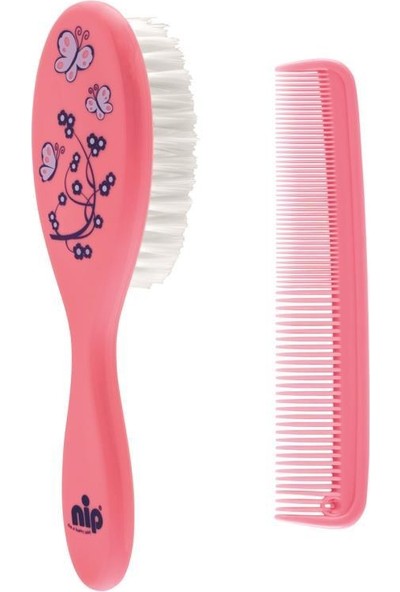 Nip Saç Bakım Tarak ve Fırçası Pembe
