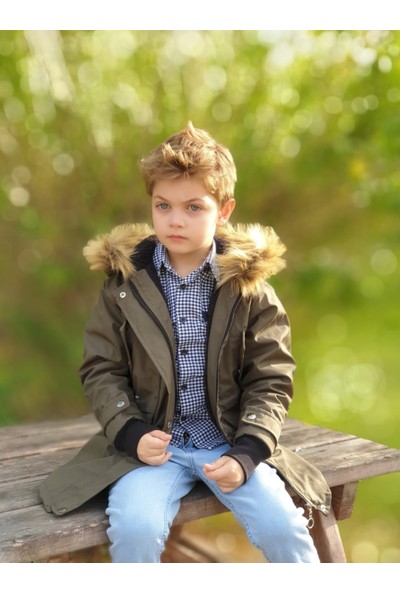 Melody Haki Renk Erkek Çocuk Mont