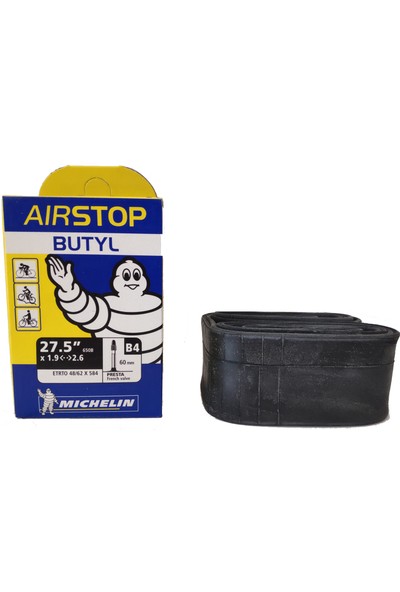 Michelin Airstop 27.5x1.9-2.6 Presta 60mm (İnce Valf) İç Lastik Michelin Airstop 27.5x1.9-2.6 Presta 60mm (İnce Valf) İç Lastik