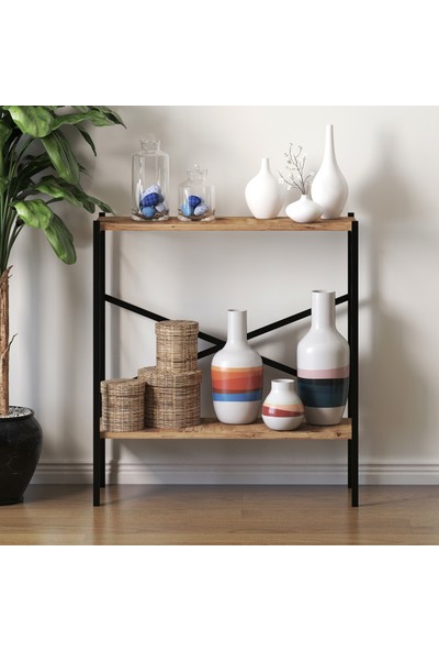 Ayalina Konsol Ceviz Renk Metal Dresuar
