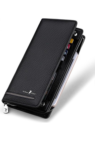 Wıllıam Polo Deri Italyan Uzun Erkek Cüzdanı Erkek Kartlık