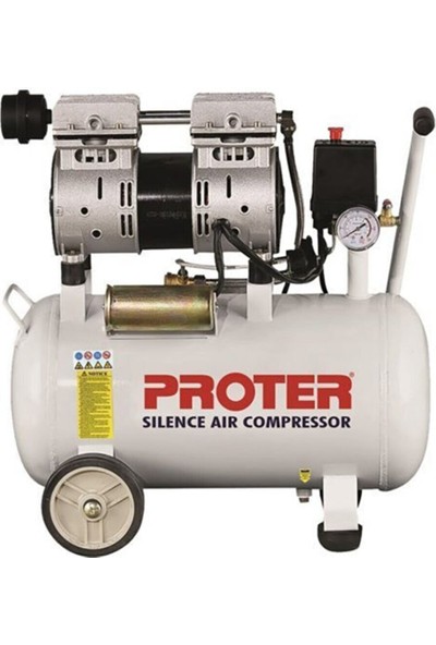 Proter 8 Bar 24 Lt 42 Db Sessiz Yağsız Dişçi Hava Kompresörü