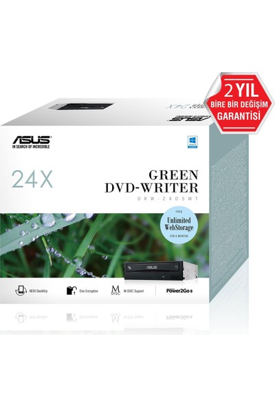 Asus DRW-24D5MT-BOX 24X Sata Siyah Optik Okuyucu (Kutulu) Asus DRW-24D5MT-BOX 24X Sata Siyah Optik Okuyucu (Kutulu)