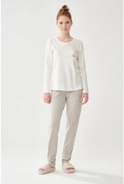 Dagi Beyaz Pijama Takımı Dagi Beyaz Pijama Takımı