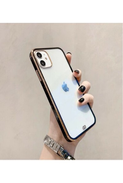 Moodcase Iphone 11 Pro Max Premium Electrolize Silikonlu Siyah Telefon Kılıfı