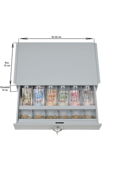 Çetka Metal Para Cekmecesi 6 Bölmeli