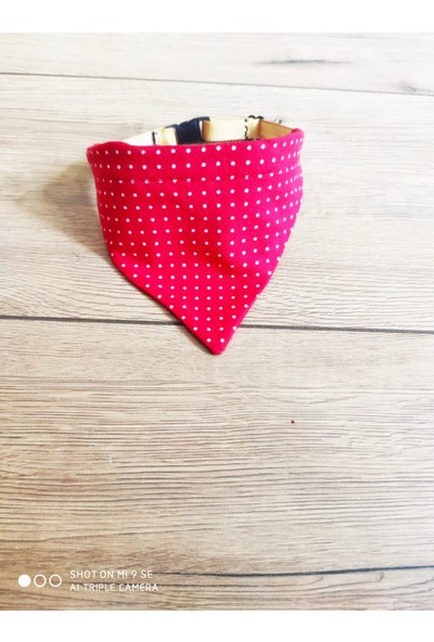 Kedi Köpek Bandana Kırmızı - Beyaz