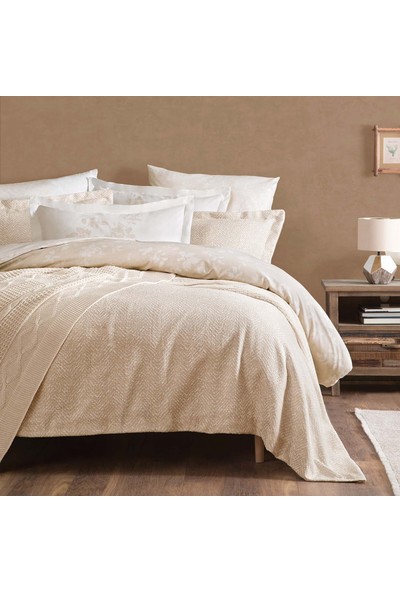 Yataş Bedding Etta Çift Kişilik Fall Winter Seti 8 Parça - Bej Yataş Bedding Etta Çift Kişilik Fall Winter Seti 8 Parça - Bej