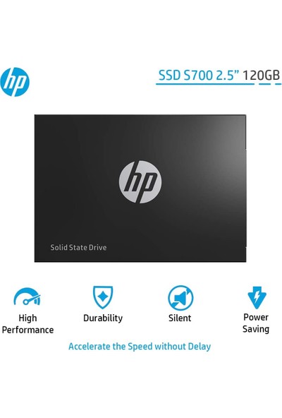 Hp S700 2DP97AA 120 GB 3D Nand 2.5'' 560/515MB/S Sata 3 SSD Hp S700 2DP97AA 120 GB 3D Nand 2.5'' 560/515MB/S Sata 3 SSD