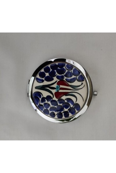 Çetin Çini Seramik El Aynası Makyaj Aynası