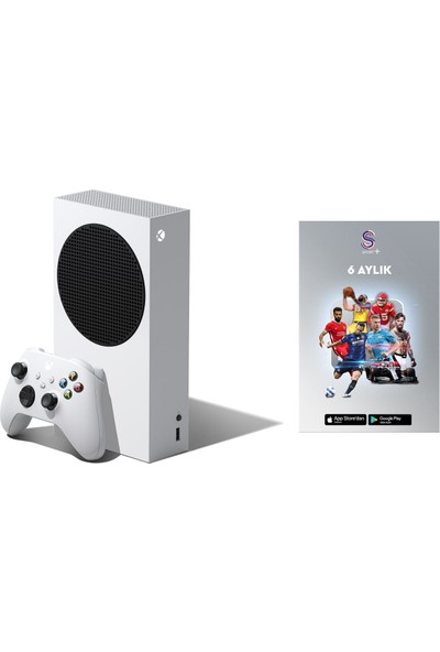 Microsoft Xbox Series S Oyun Konsolu 512GB Beyaz + 6 Aylık S Sport Plus Üyeliği