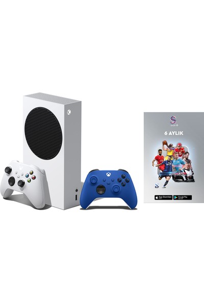 Microsoft Xbox Series S Oyun Konsolu 512GB Beyaz + 1 Mavi Controller + 6 Aylık S Sport Plus Üyeliği Microsoft Xbox Series S Oyun Konsolu 512GB Beyaz + 1 Mavi Controller + 6 Aylık S Sport Plus Üyeliği