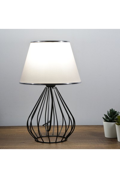 Homing Krom Renk Detaylı Metal Gövdeli Abajur