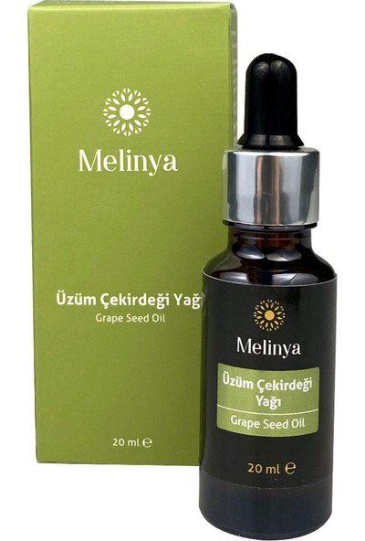 Melinya Soğuk Sıkım ( Soğuk Pres ) Üzüm Çekirdeği Yağı 20 ml Cam Şişe Melinya Soğuk Sıkım ( Soğuk Pres ) Üzüm Çekirdeği Yağı 20 ml Cam Şişe