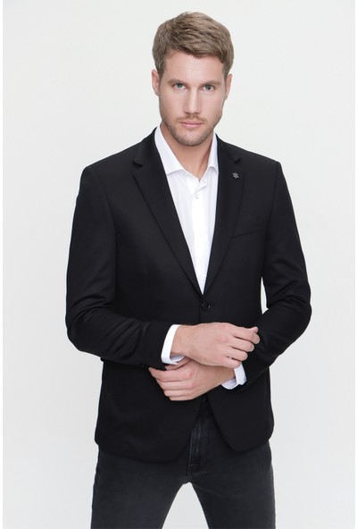 Morven Erkek Cold Slim Fit Ceket Siyah Morven Erkek Cold Slim Fit Ceket Siyah