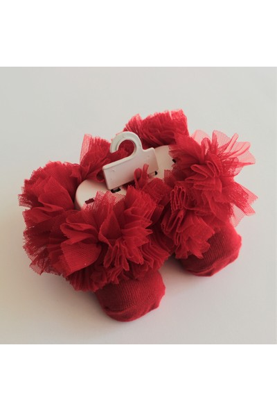 Minnie Kids Minniekids Kırmızı Fırfırlı Soket Çorap