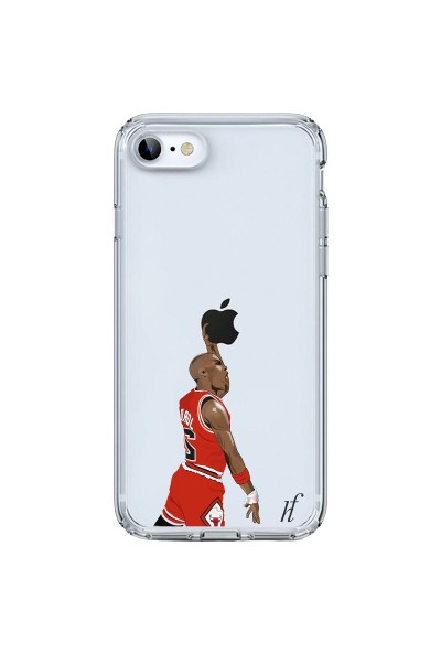 HF Iphone Se 2020 Uyumlu Kılıf 3D Kamera Korumalı Şeffaf Silikon Basketbol Baskılı Kapak