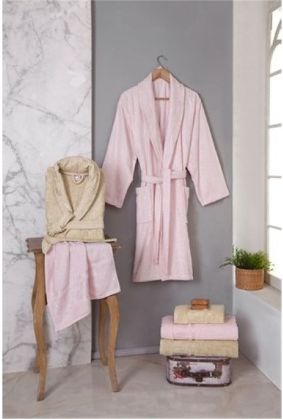 Fiesta Vip Bambo Jakarlı 6 Parça Bornoz Seti