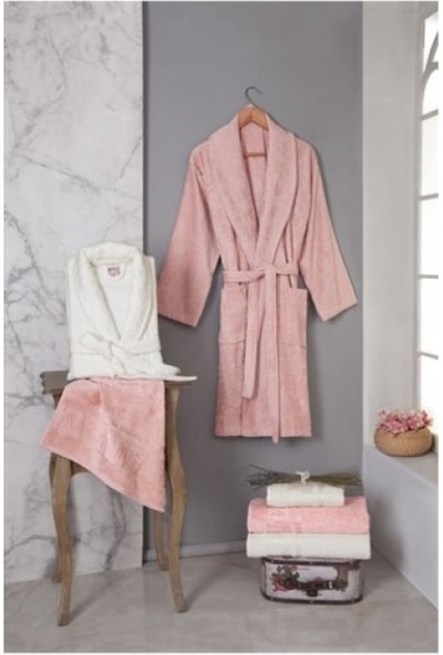 Fiesta Vip Bambo Jakarlı 6 Parça Bornoz Seti Fiesta Vip Bambo Jakarlı 6 Parça Bornoz Seti