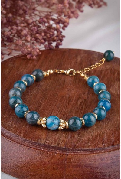 Dünya Doğal Taş Apatit Taşlı Doğal Taş Bileklik Dünya Doğal Taş Apatit Taşlı Doğal Taş Bileklik