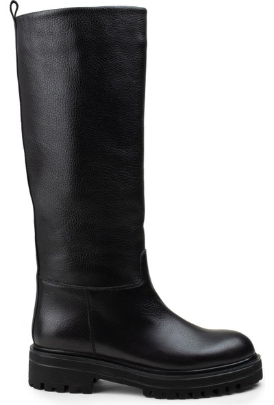 Deery Deri Siyah Kadın Çizme