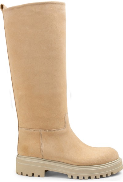 Deery Süet Bej Kadın Çizme