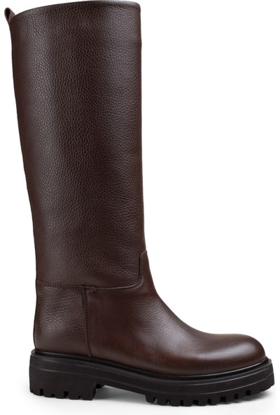 Deery Deri Kahverengi Kadın Çizme