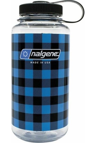 Nalgene 32OZ Wide Mouth Blue Plaid Nalgene 32OZ Wide Mouth Blue Plaid
