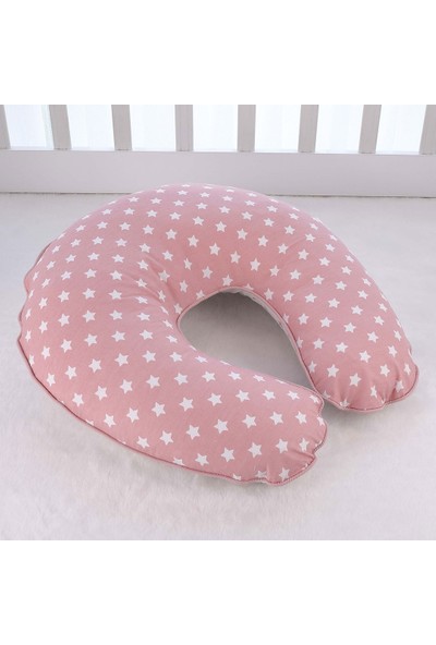 Umaybebek Emzirme Yastığı Minderi Pudra Yıldız %100 Pamuk Umaybebek Emzirme Yastığı Minderi Pudra Yıldız %100 Pamuk