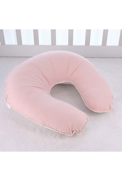 Umaybebek Emzirme Yastığı Minderi Pembe %100 Pamuk